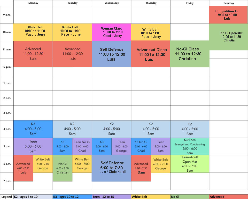 Schedule – Maui Jiu-Jitsu Academy